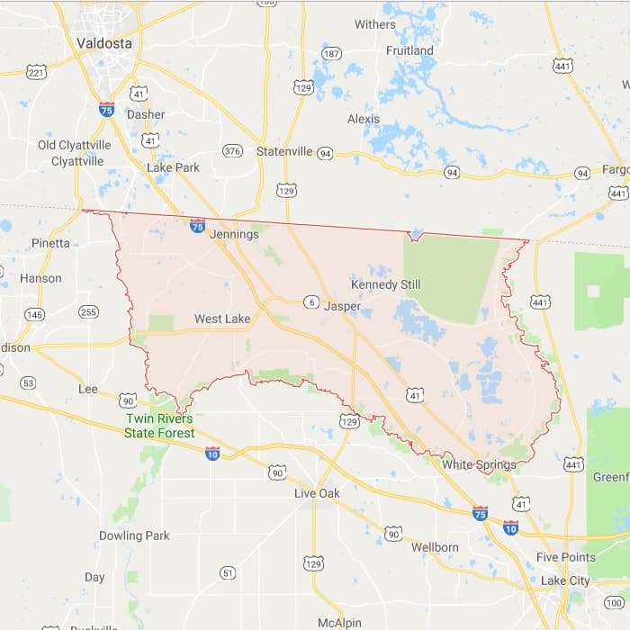 Florida County Boundary and Road Maps for all 67 Counties