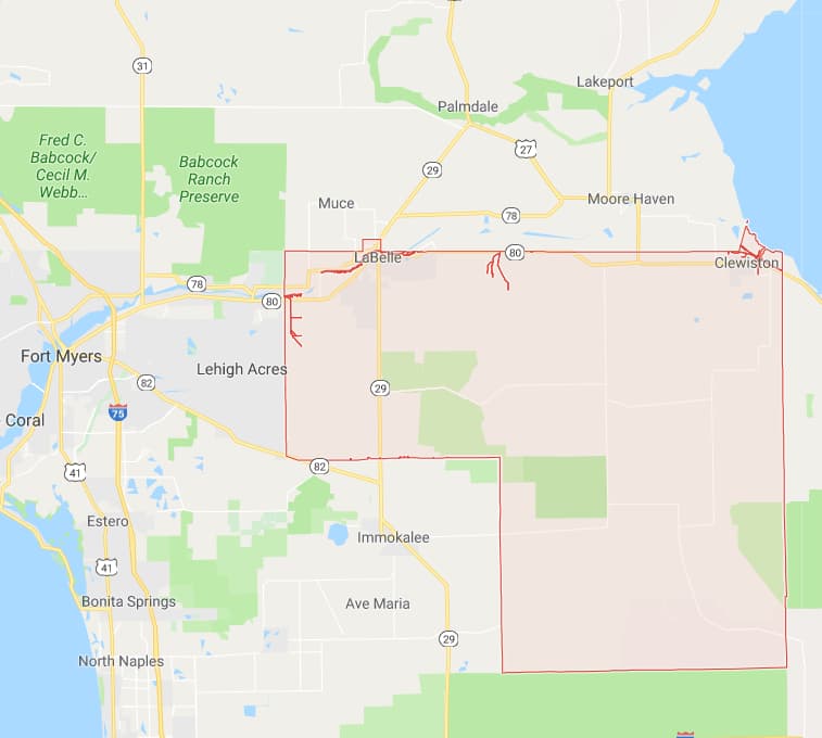 Florida County Boundary and Road Maps for all 67 Counties