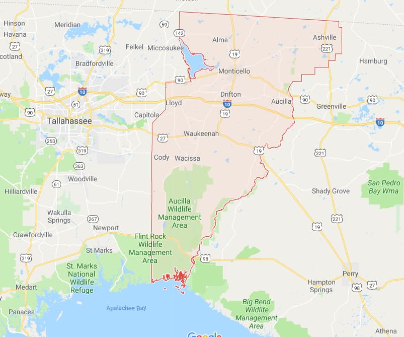 Florida County Boundary and Road Maps for all 67 Counties