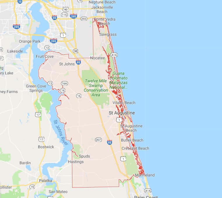 St Johns Florida Map