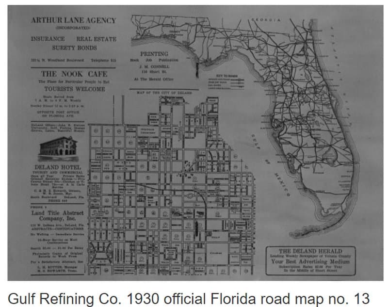 Florida Vintage Road Maps Track the Growth of the state