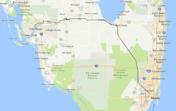 Southeast Florida Road Trips and Scenic Drives with Maps
