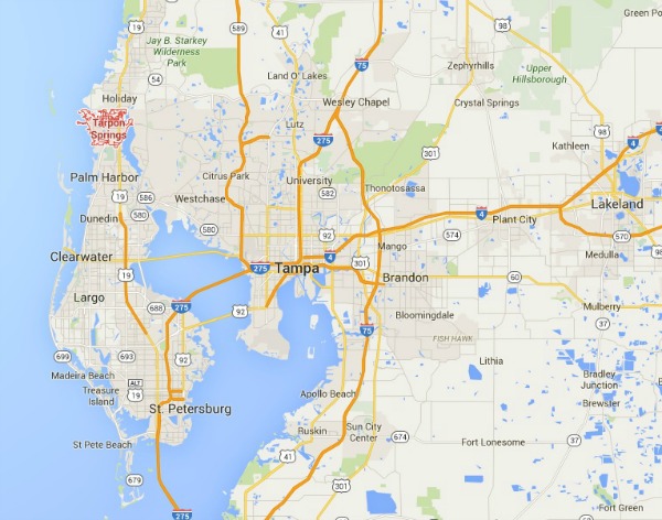 Tarpon Springs Fl Map